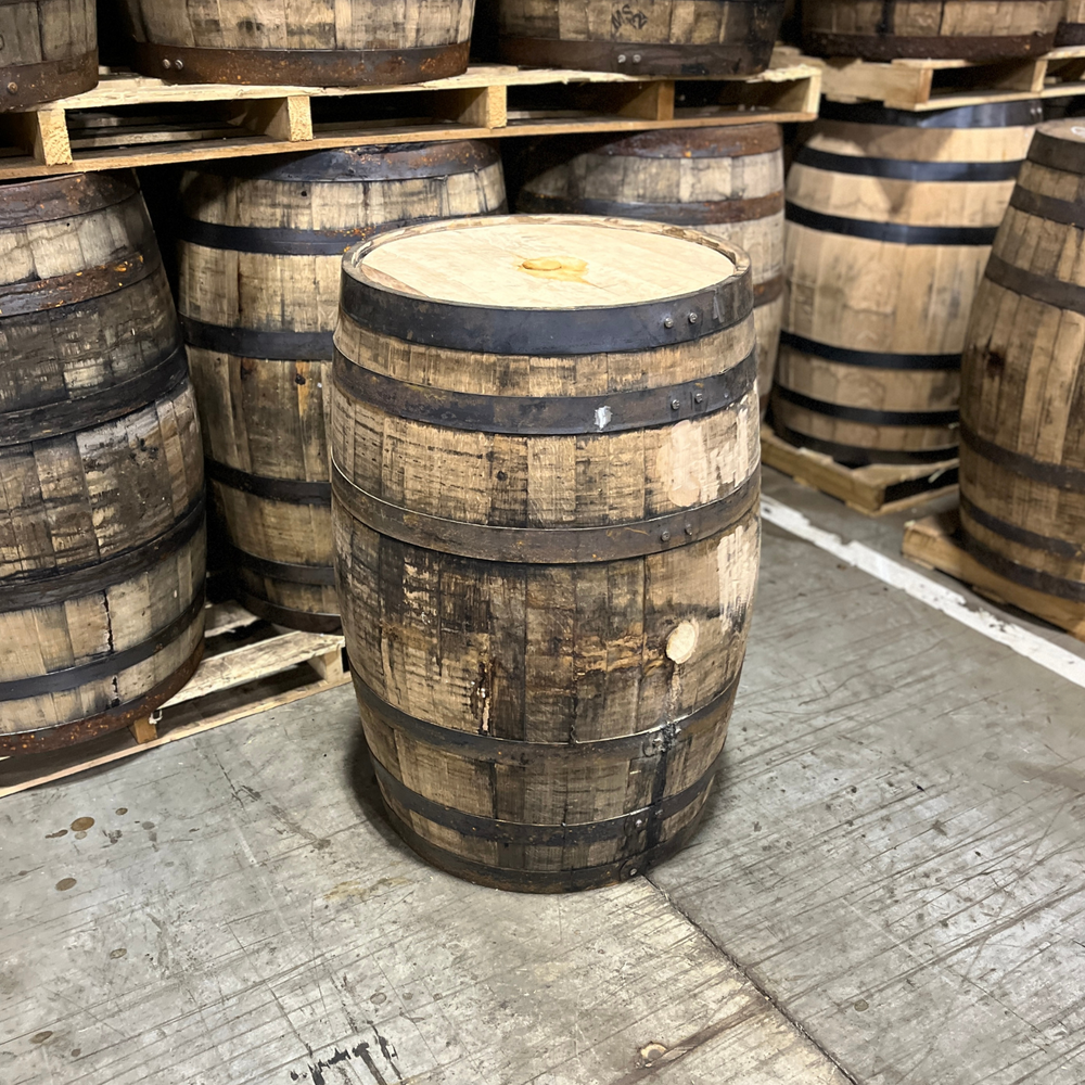 Kentucky Bourbon Barrel With Head & Belly Bungs - Fresh Dumped, Once U