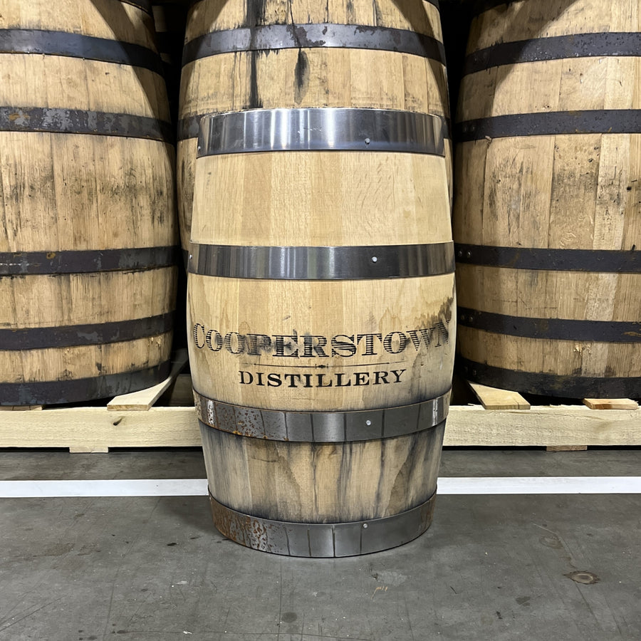 16 Gallon Cooperstown Distillery Whiskey Barrel - Fresh Dumped, Once U