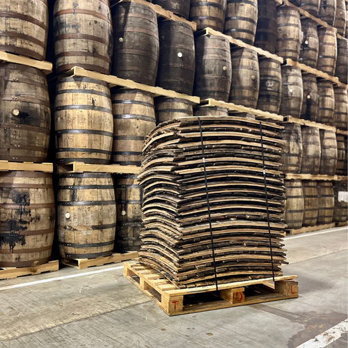 Kentucky Bourbon/Whiskey Barrel Staves - Half Pallet Quantity
