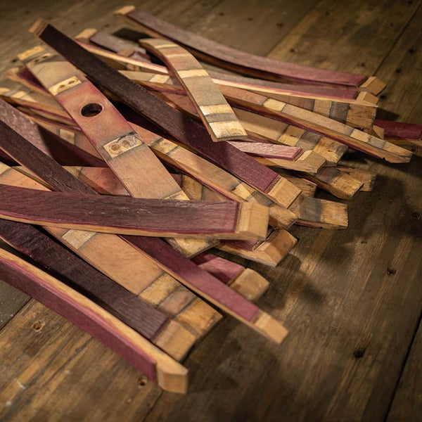 Genuine Red Wine Barrel Staves - Set of 10